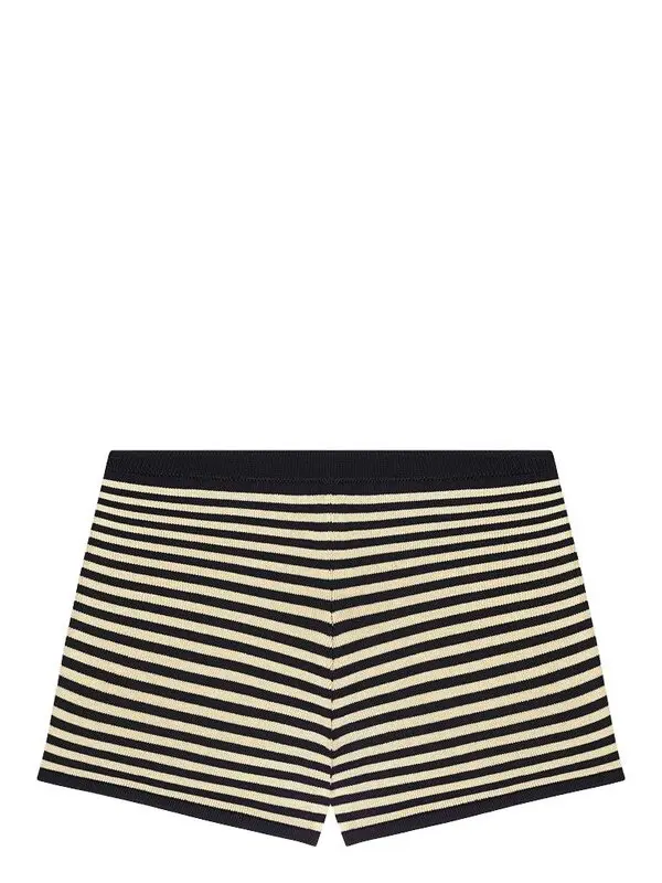 Calle Del Mar Striped Mini Shorts - Black & White