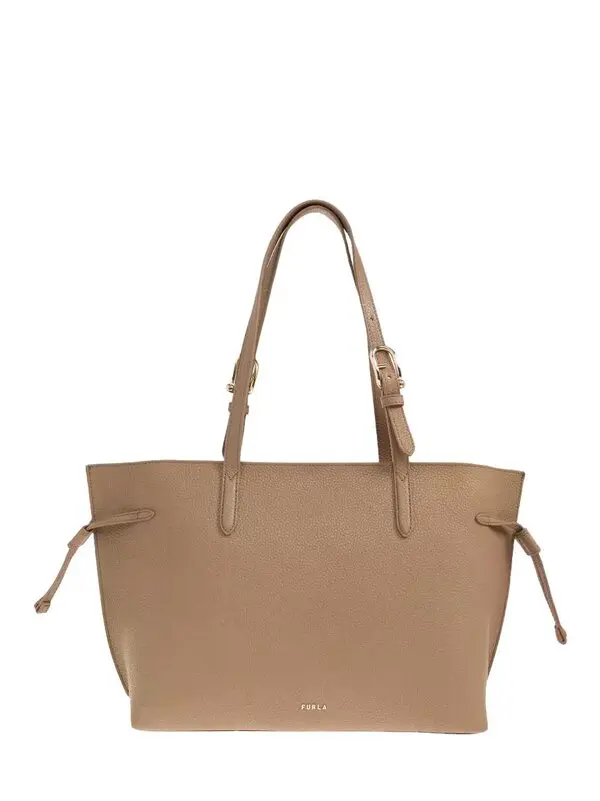 Furla Ava Leather Tote Bag - Neutrals
