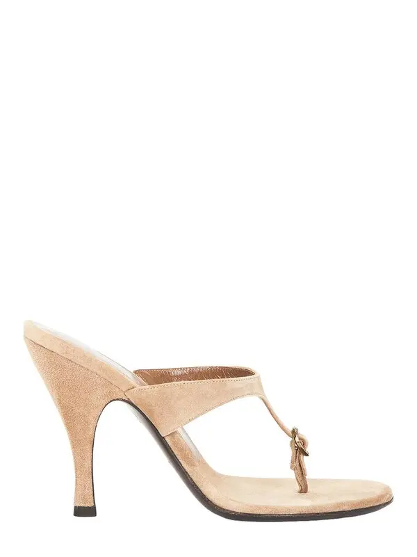 HERBERT LEVINE Kiss And Tell Suede Mule - Cigar