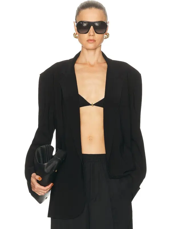 Norma Kamali Oversized Single Breasted Jacket - Black