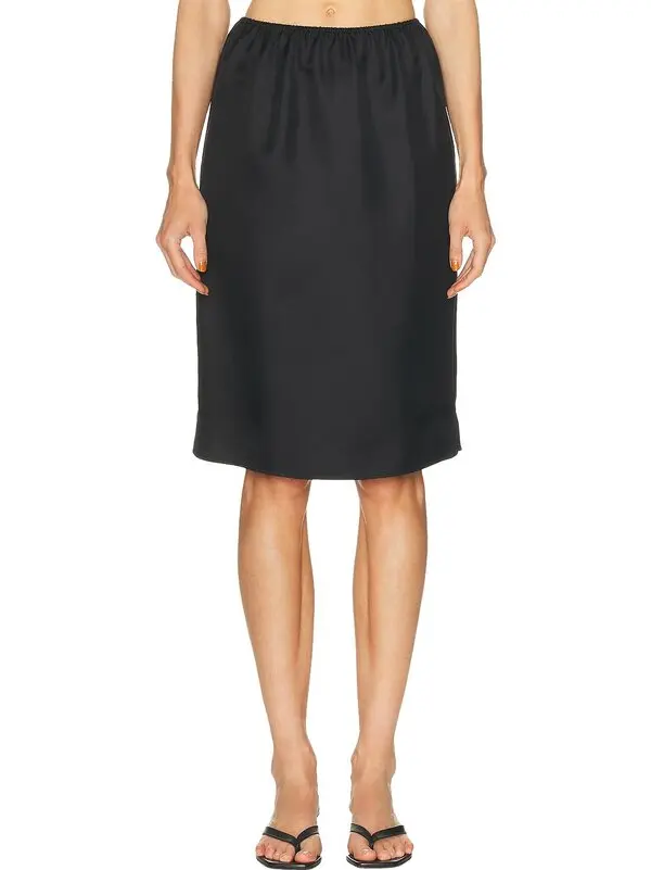 Loulou De Saison Vasali Straight Knee Length Skirt - Black