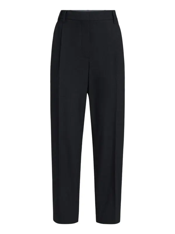 Brunello Cucinelli Virgin Wool-blend Slouchy Trousers - Black