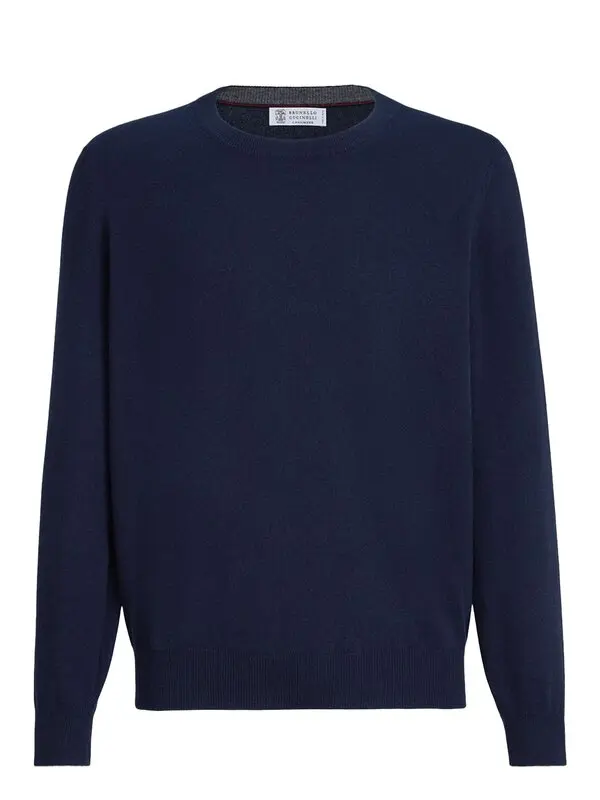 Brunello Cucinelli Cashmere Crew-neck Sweater - Blue