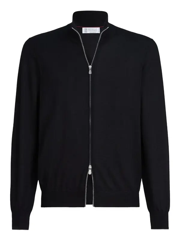 Brunello Cucinelli Cashmere-silk Cardigan - Black