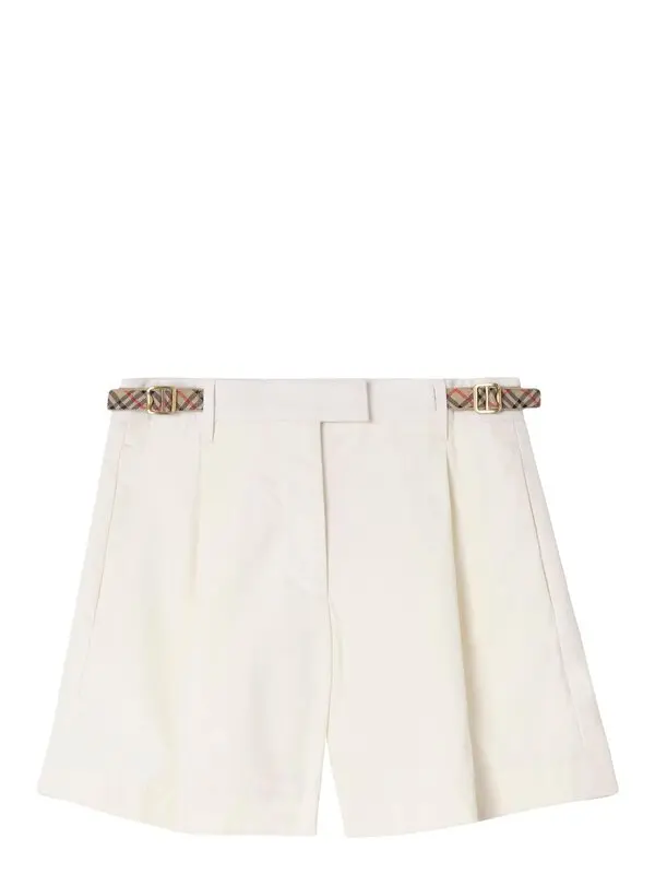 Burberry Cotton Poplin Tailored Shorts - White