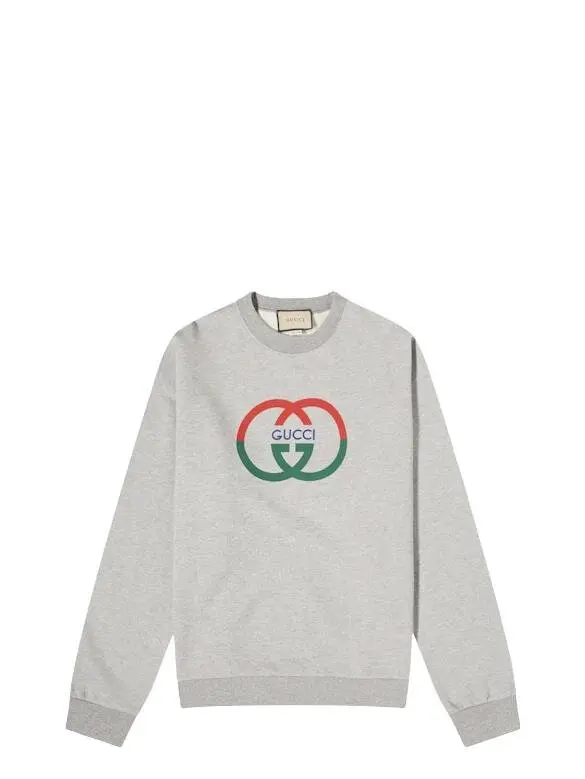 Gucci Interlocking Logo Crewneck Sweatshirt - Grey