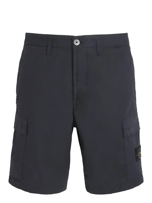 Stone Island Stretch-cotton Tela Bermuda Shorts - Navy