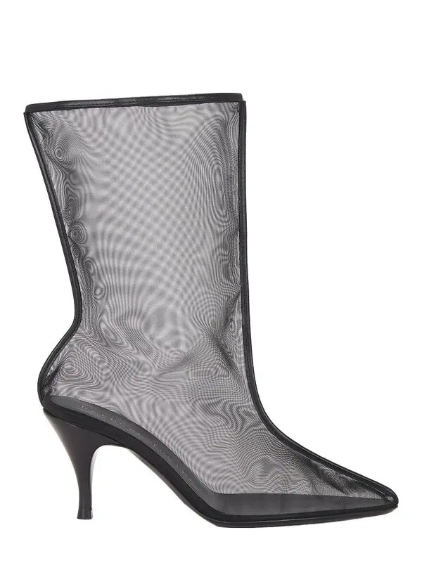HERBERT LEVINE Drawing A Blank Mesh Bootie - Black