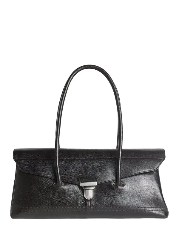 LEMAIRE Leather Gear Shoulder Bag - Brown