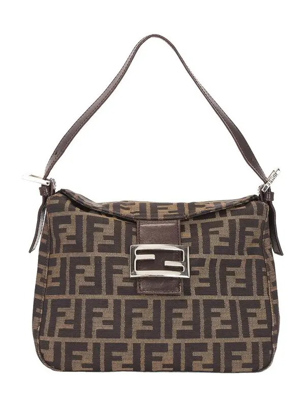 Fendi Zucca Mama Forever Baguette Shoulder Bag - Brown