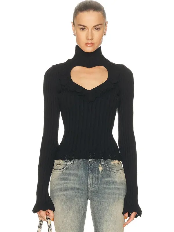 Balenciaga Heart Top - Black