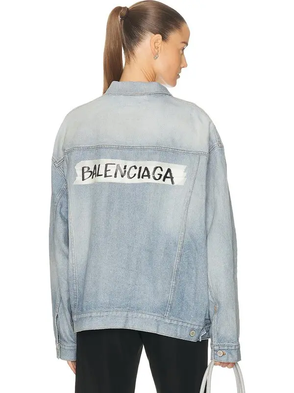 Balenciaga Regular Jacket - Dirty Light Blue