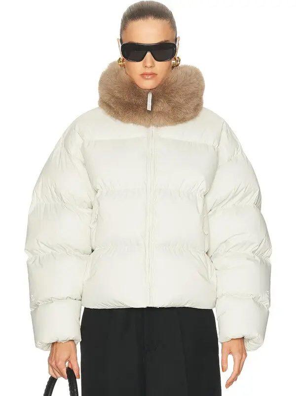 Balenciaga Ski Puffer Coat - Chalky White