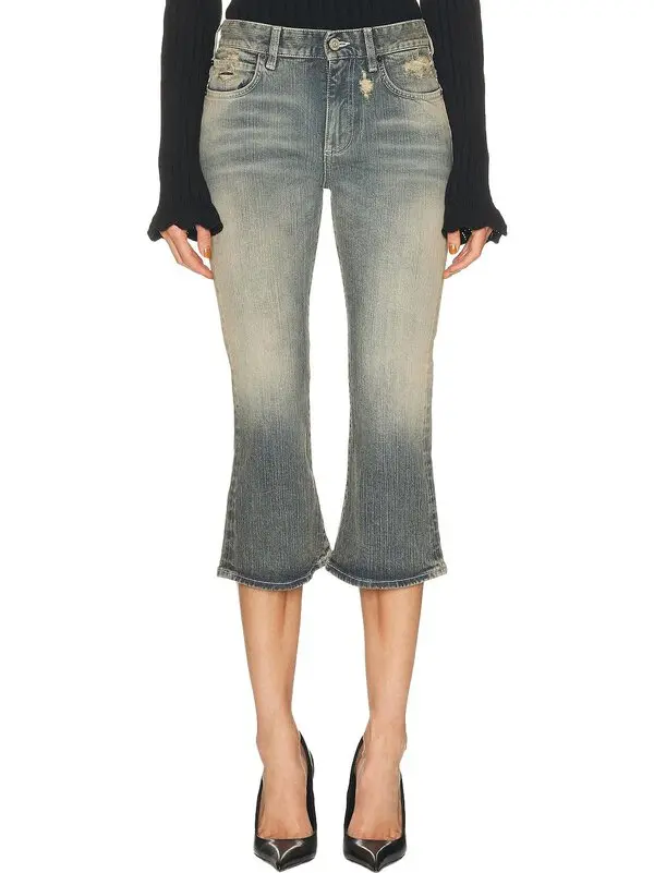 Balenciaga Lace Flared Capri - Light Blue