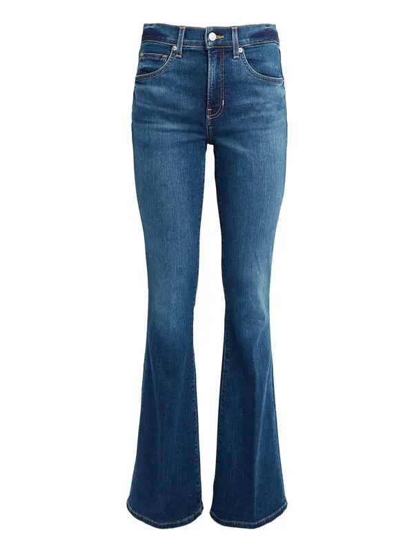 Veronica Beard Beverly High-rise Flare Jeans - Blue