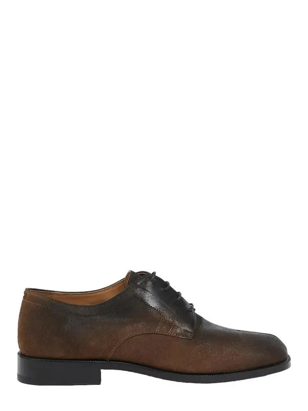 MAISON MARGIELA Leather Tabi Lace-up Shoes - Brown/black