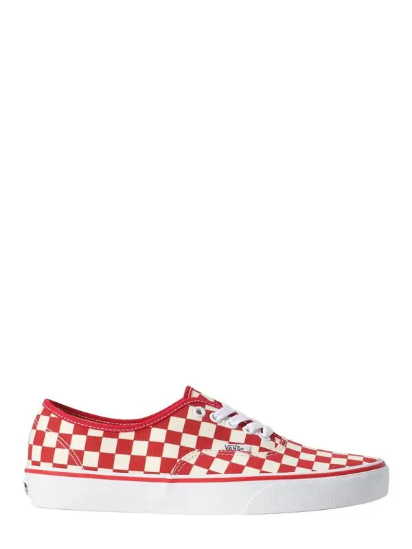 VANS Authentic Checkerboard Sneakers - Racing Red/white