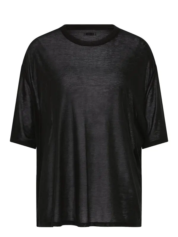 ST. AGNI Relaxed Tencel Jersey T-shirt - Black
