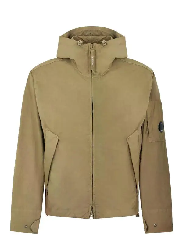 C.P. COMPANY Hooded Jacket With Side-pocket Detail - Neutrals