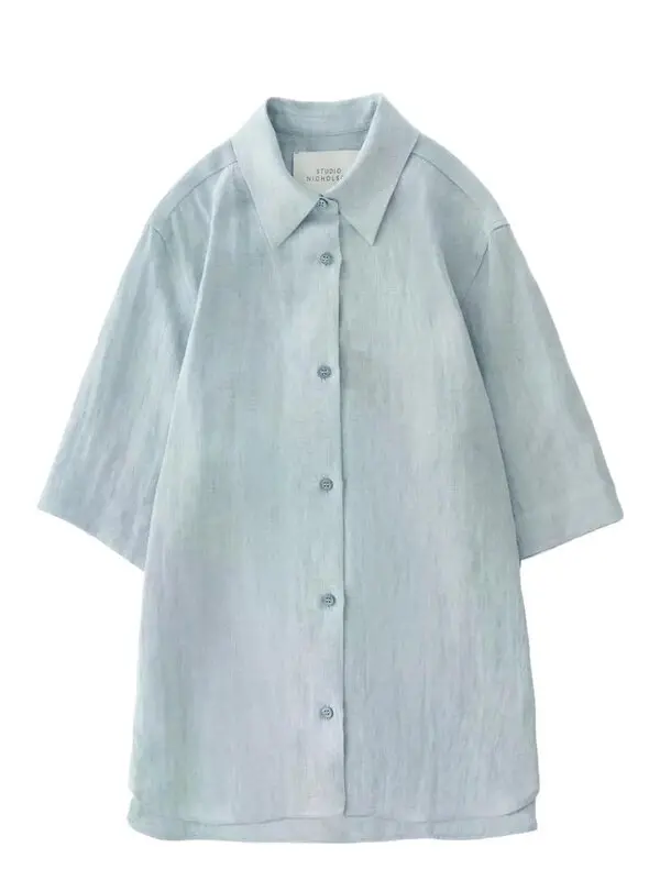 Studio Nicholson Estes Patch Pocket Shirt - Blue