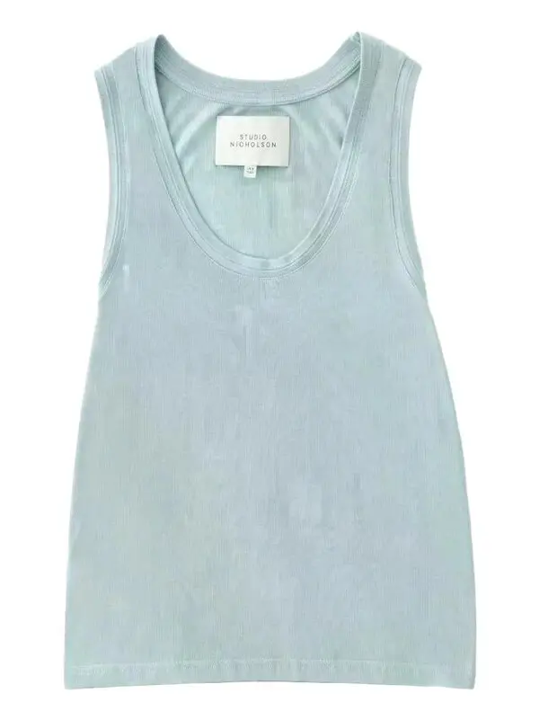 Studio Nicholson Votan Scoop-neck Vest - Blue
