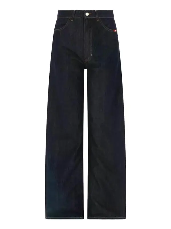 AMISH SUPPLIES Linda Rinse Wide-leg Jeans - Blue