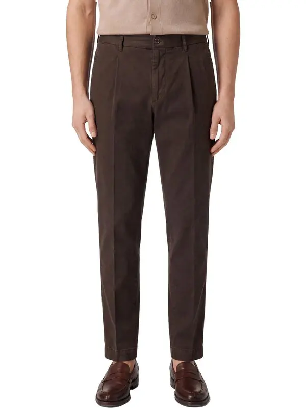 Incotex Cotton Blend Chino Trousers - Brown