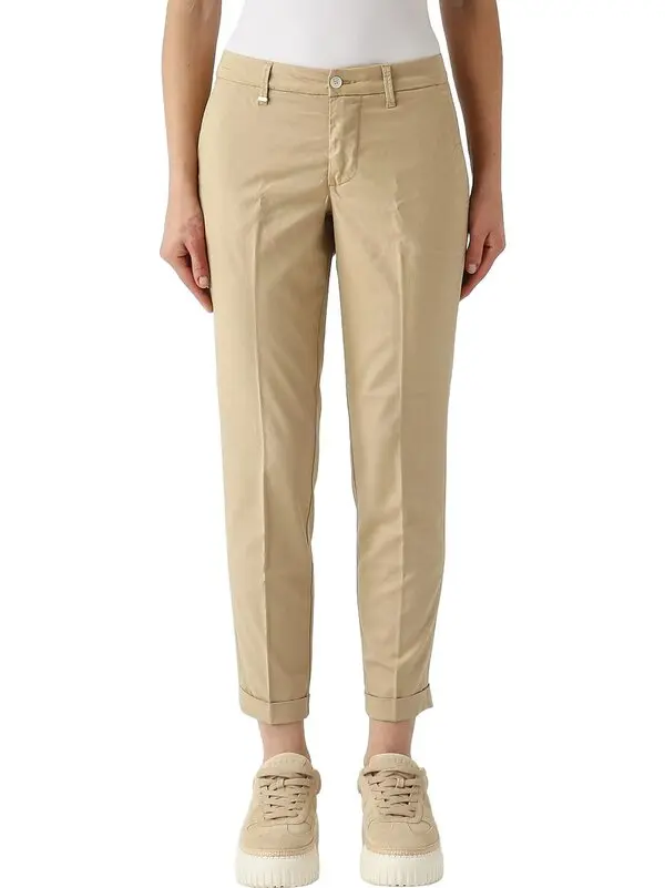 FAY Cotton Chino Trousers - Brown
