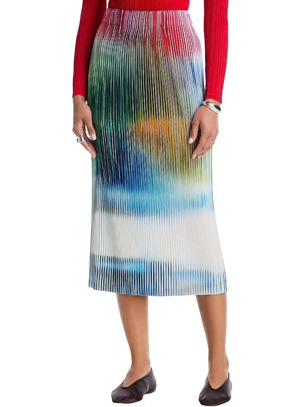 Issey Miyake Obscure Pleats Skirt - Multicolor