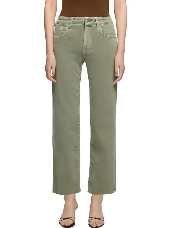 7 For All Mankind Calie Ankle Straight Jeans - Army