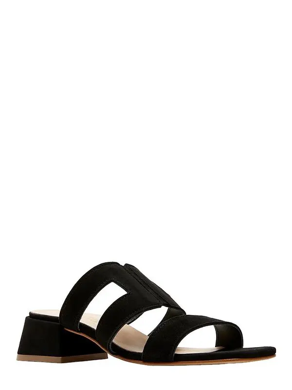 La Canadienne Fifi Suede Sandals - Black