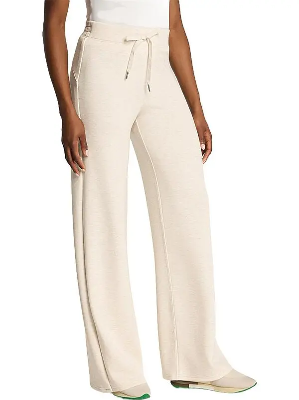 Spanx Airessentials Wide-leg Pants - Oatmeal Heather