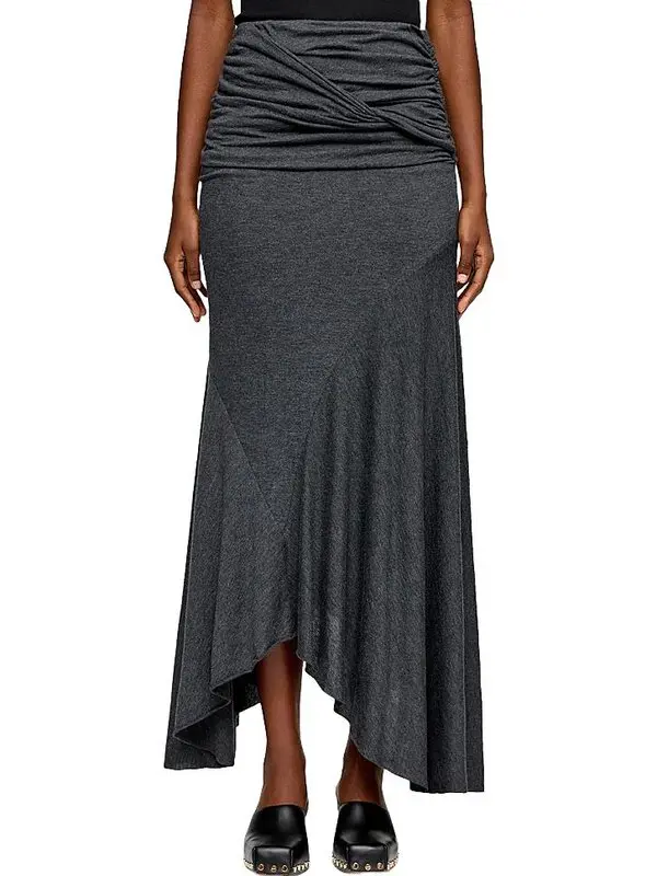 GANNI Draped Long Skirt - Phantom