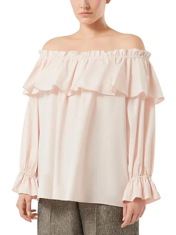Marina Rinaldi Off-the-shoulder Top - Pink