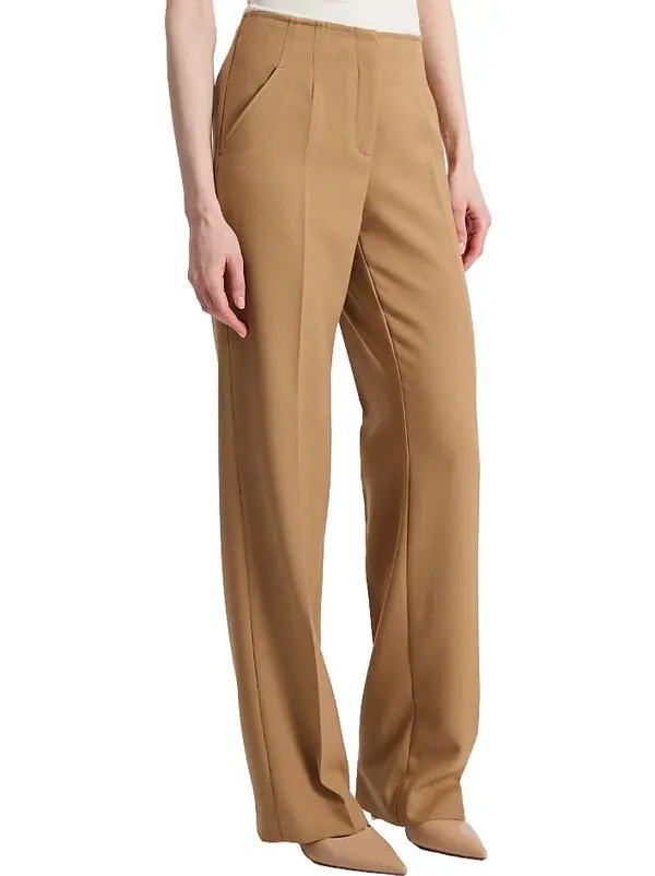 Santorelli Della Crepe Straight Leg Pants - Dune Sand