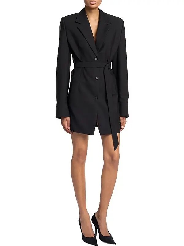 Wardrobe.NYC Tailored Shirt Dress - Black
