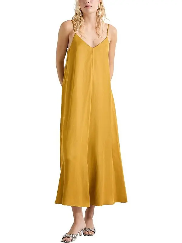 Marella Voliera Slip Dress - Cognac
