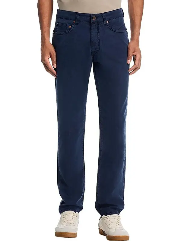 Boglioli Cotton & Tencel Slim Fit Five Pocket Pants - Navy