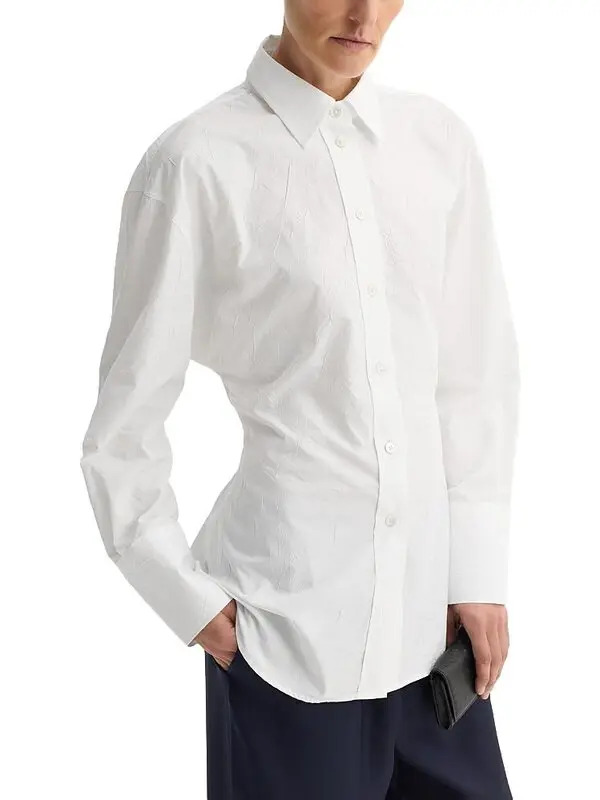 RÓHE Shaped Crushed Shirt - White
