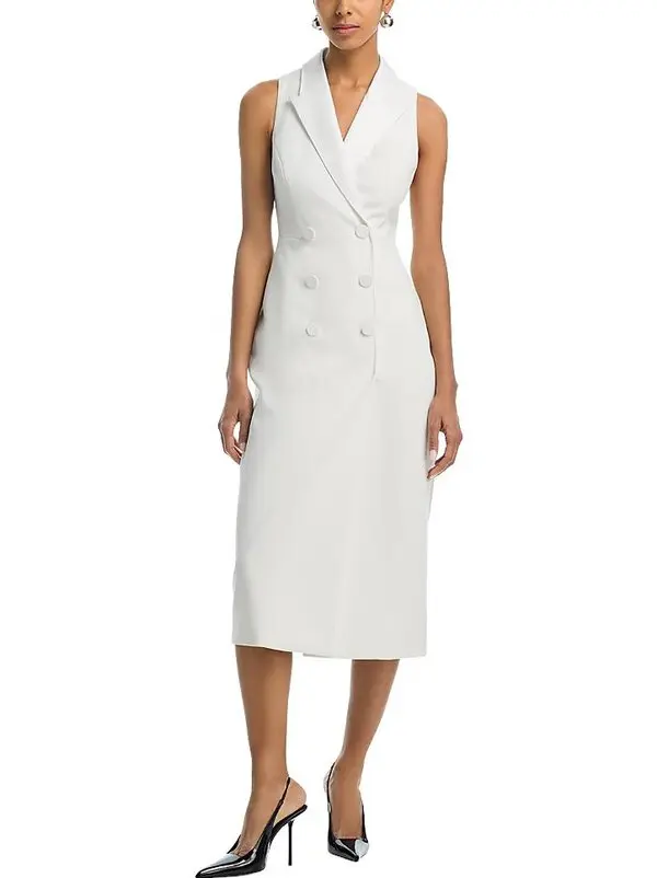 L'Agence Catherine Midi Dress - Ivory