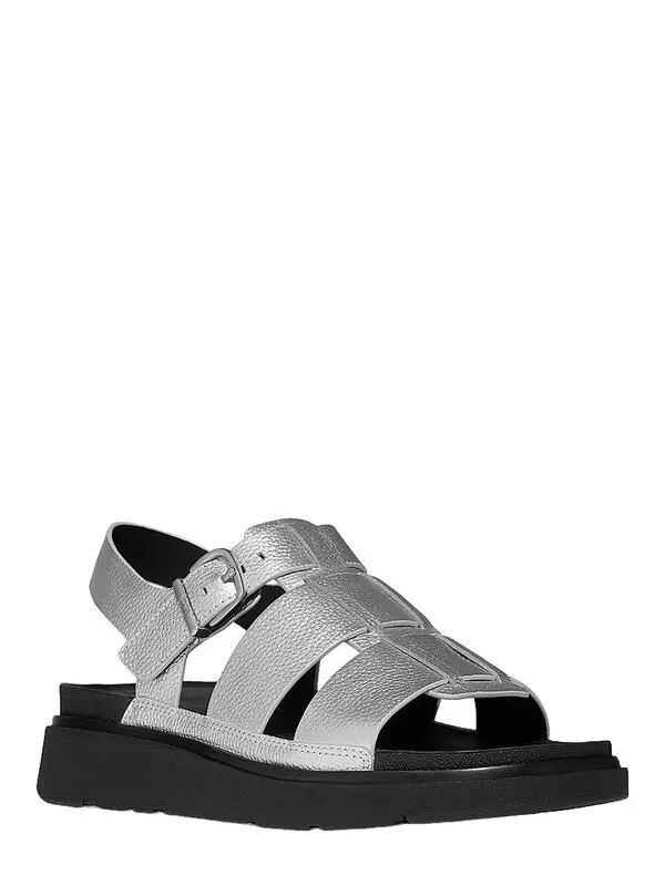 Fitflop Gen-ff Leather Fisherman Sandals - Silver