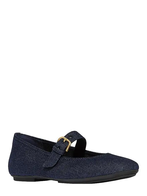 Fitflop Delicato Denim Mary Jane Flats - Dark Denim