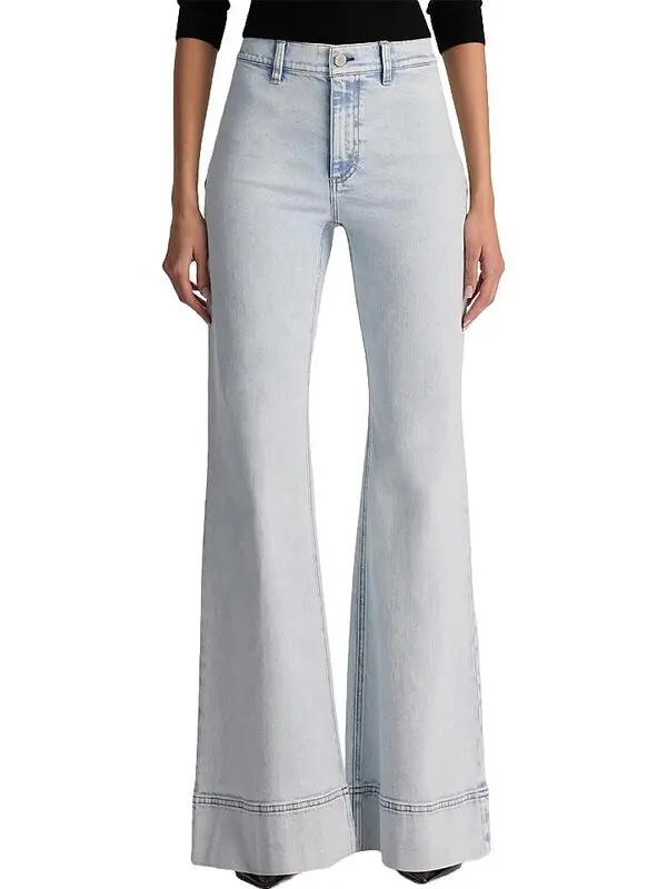 Alice + Olivia High-rise Flare Jeans - Darla Light Indigo