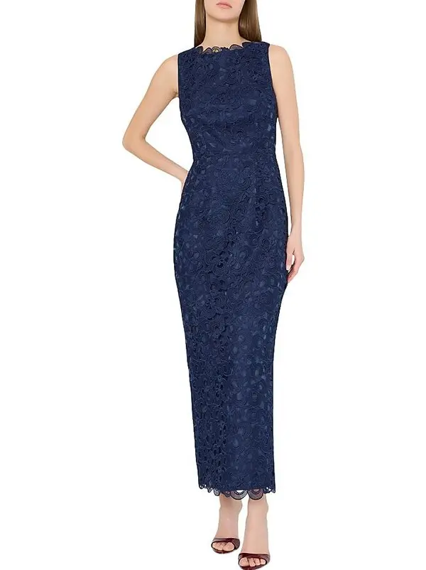 MILLY Molly Lace Gown - Navy