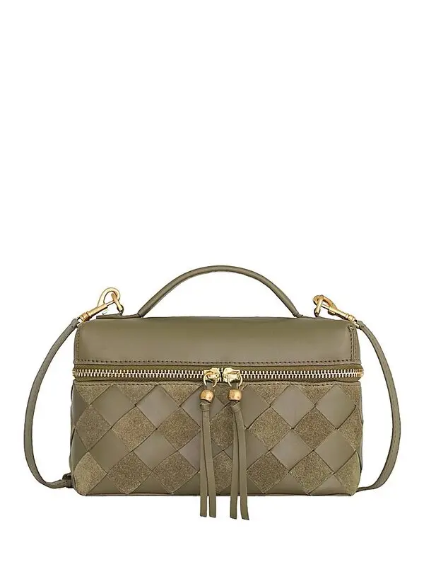Rebecca Minkoff Woven Leather Train Case - Willow