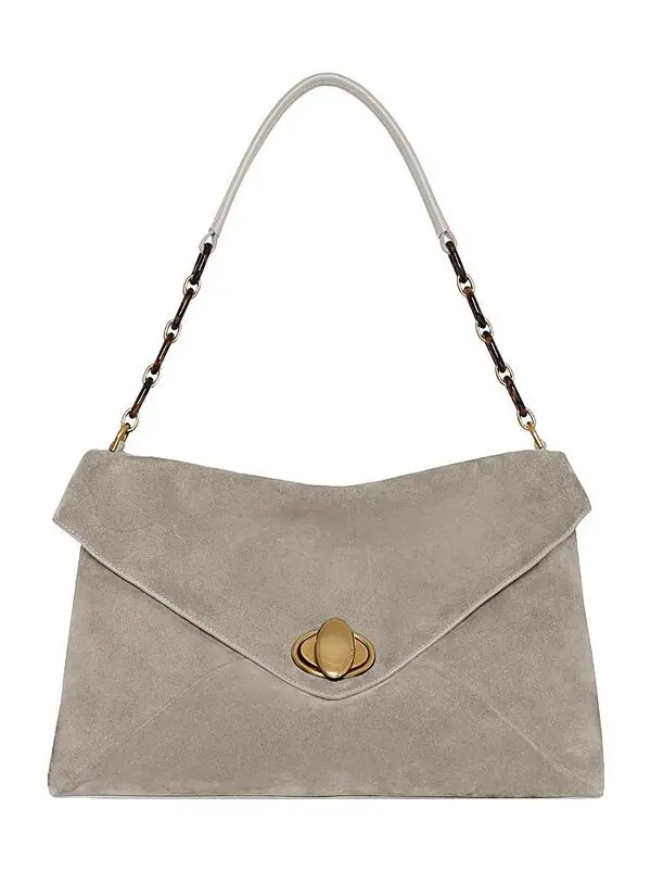 Rebecca Minkoff Love Note Suede Shoulder Bag - Mushroom