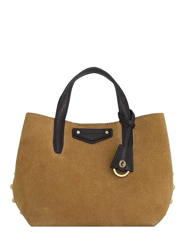Rebecca Minkoff Riley Small Suede Tote Bag - Chestnut/fondant