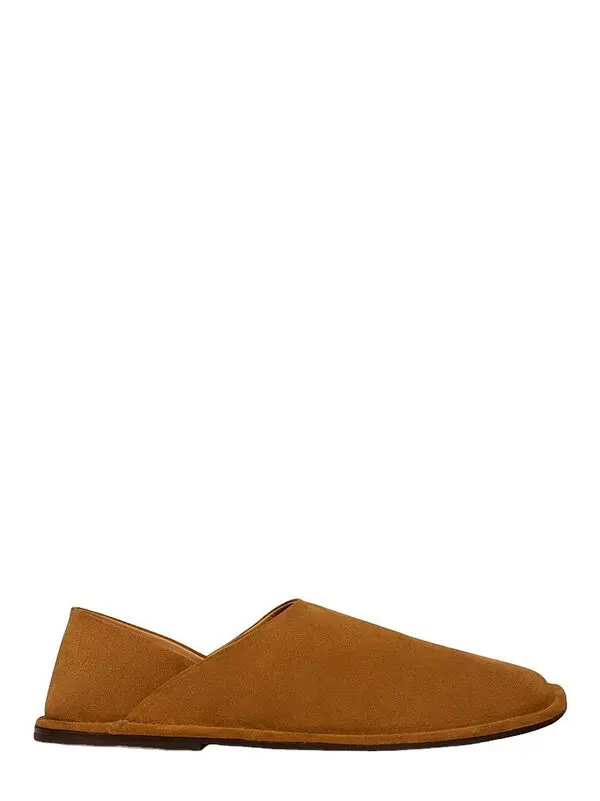 Sandro Split Leather Slippers - Cognac