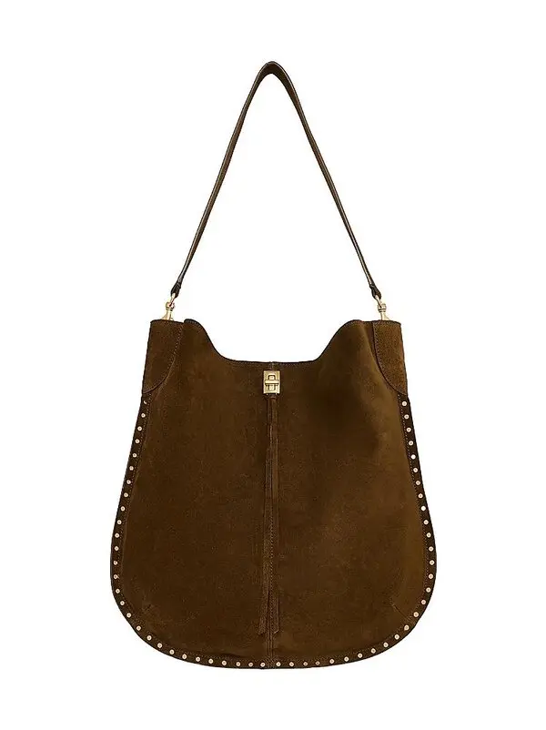 Rebecca Minkoff Darren Slim Large Suede Hobo Bag - Vintage