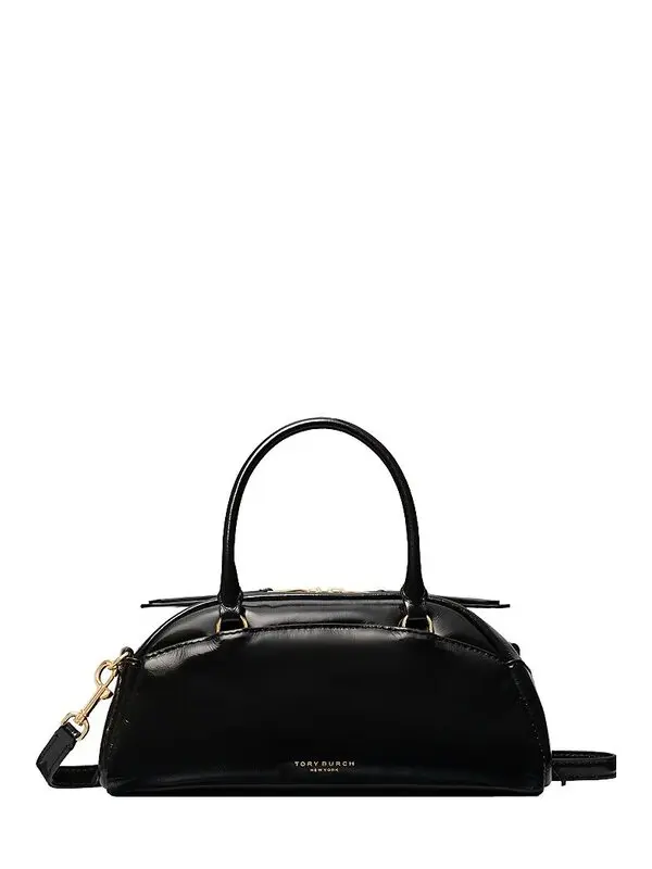 Tory Burch Small Leather Bowler Bag - Black